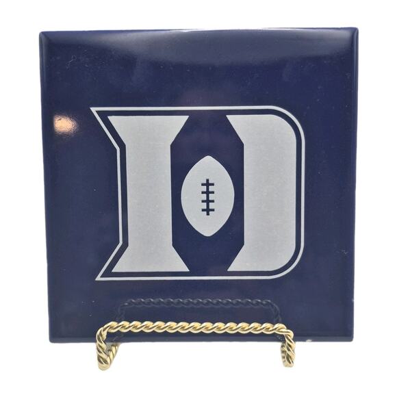 DUKE | Accents | Duke Football Blue White Ceramic Tile 6x6 | Poshmark